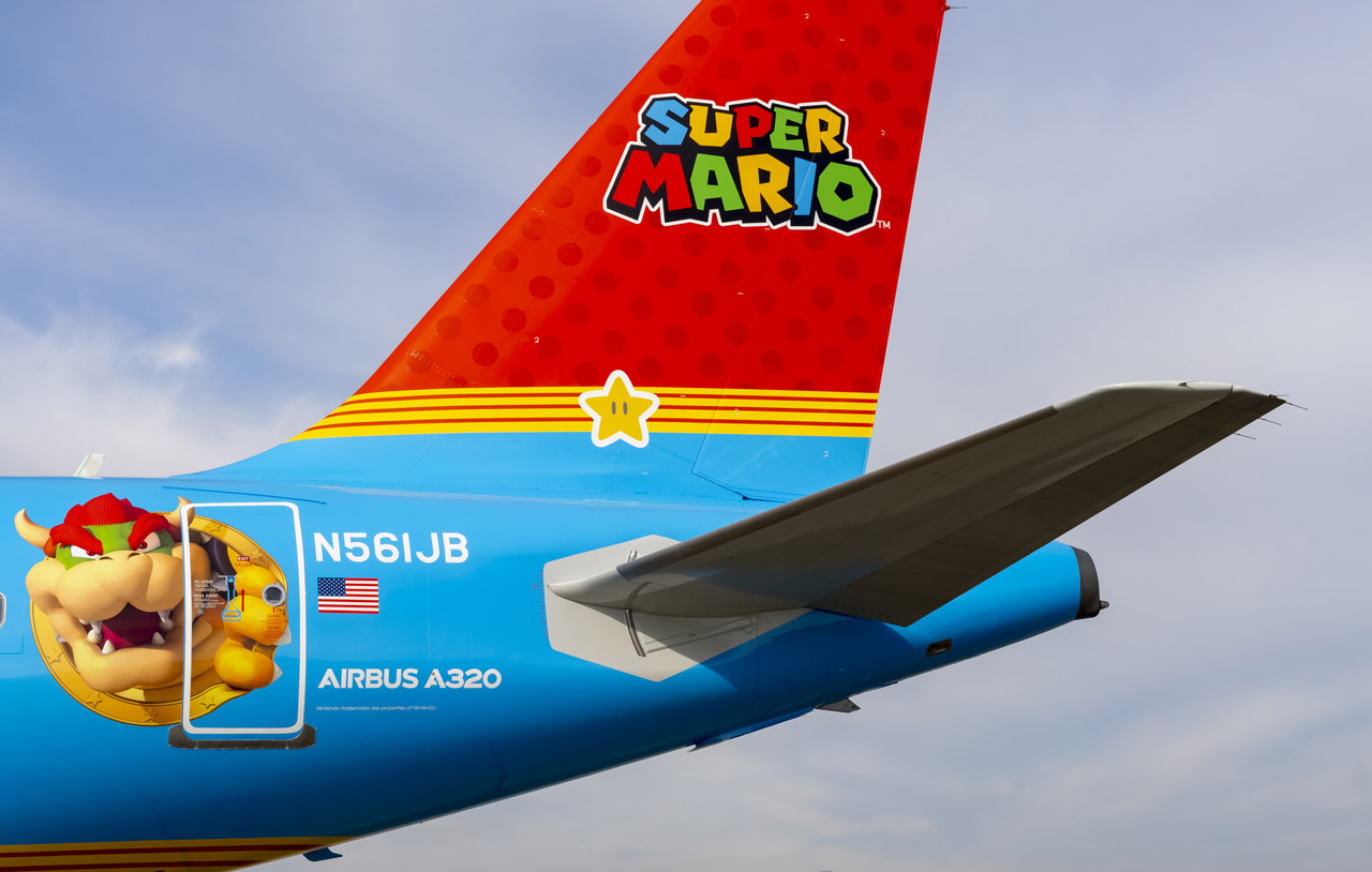 Авиакомпания Jet Blue оформила самолёт в стиле Super Mario - Retrodrom ...